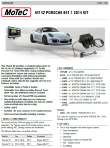 MoTeC M142 PNP – Porsche 991.1 – RobTuned